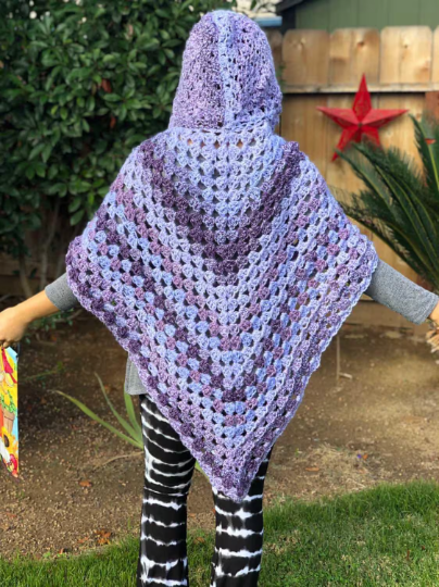 Granny Hooded Poncho Pattern – AstroKnotty
